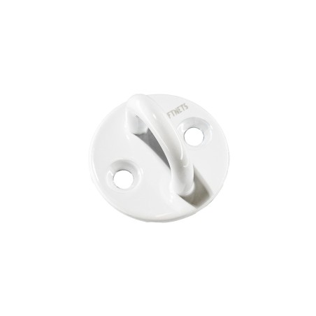 White A4 stainless steel eye plate with 100 mm screws for home net