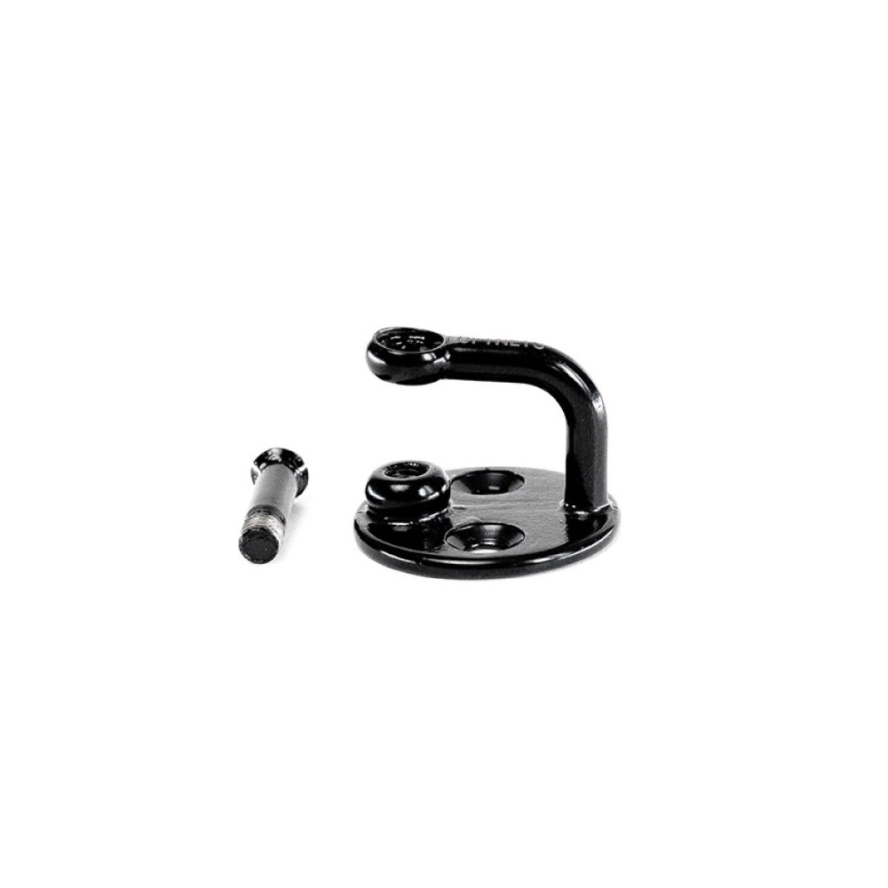 Pontet manille inox A4 noir avec vis pour filet d'habitation vertical