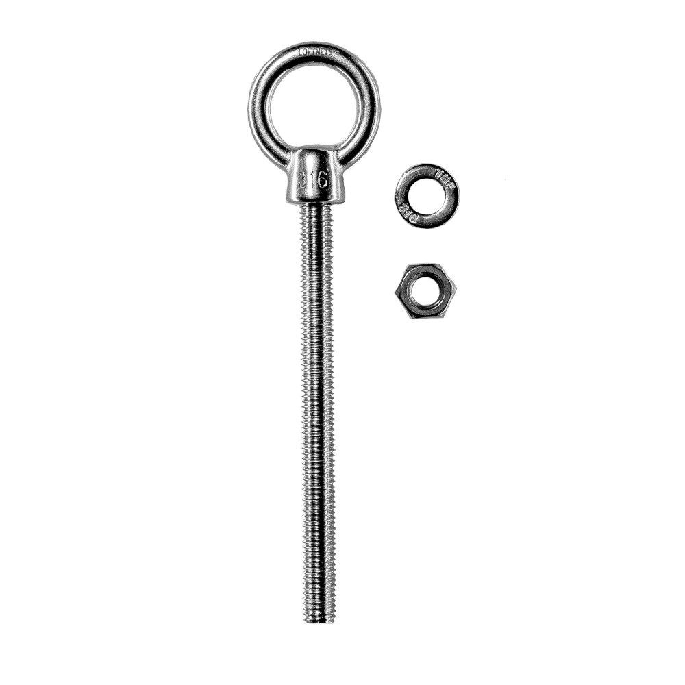 8x100 mm premium A4 stainless steel eye bolt for home net